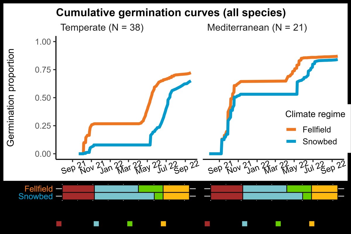 Microclimatic gradients regulate germination phenology in alpine ...